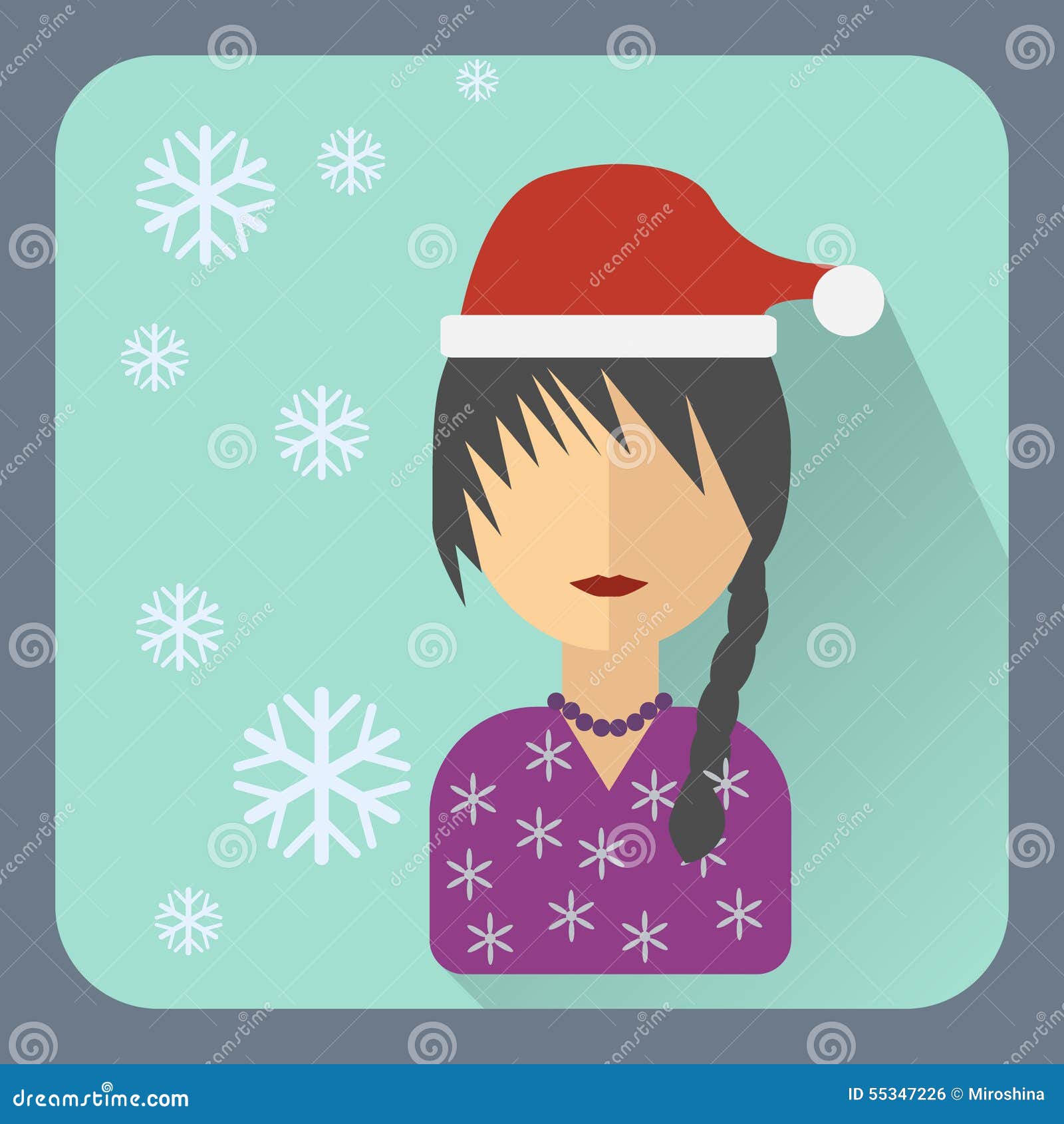 Plan Avatar Tecken I Ett Jullock Stock Illustrationer - Illustration av ...