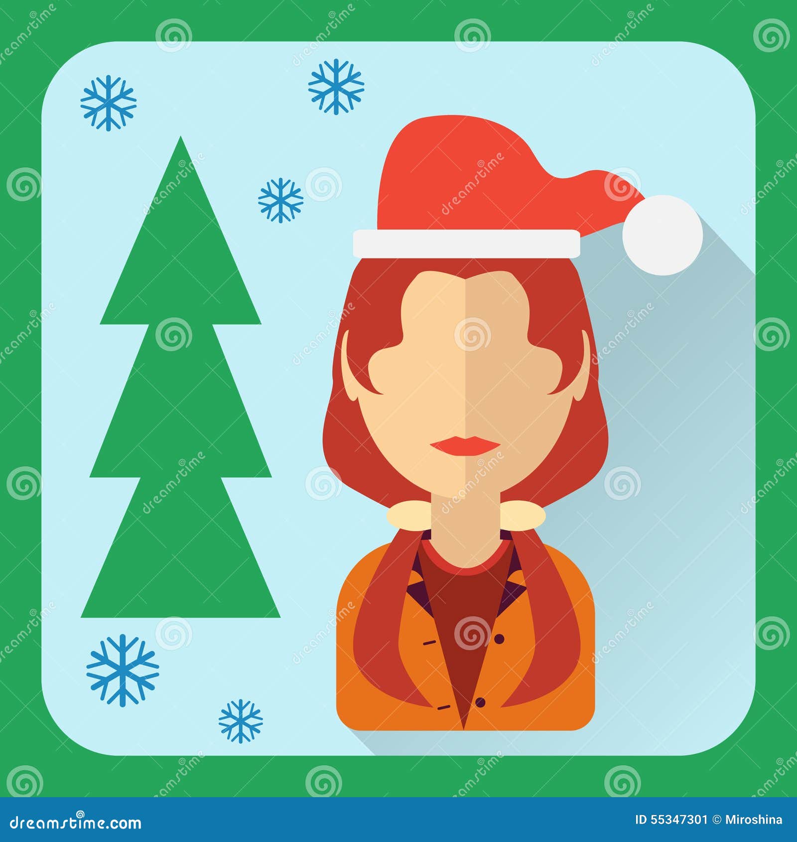 Plan Avatar Tecken I Ett Jullock Stock Illustrationer - Illustration av ...