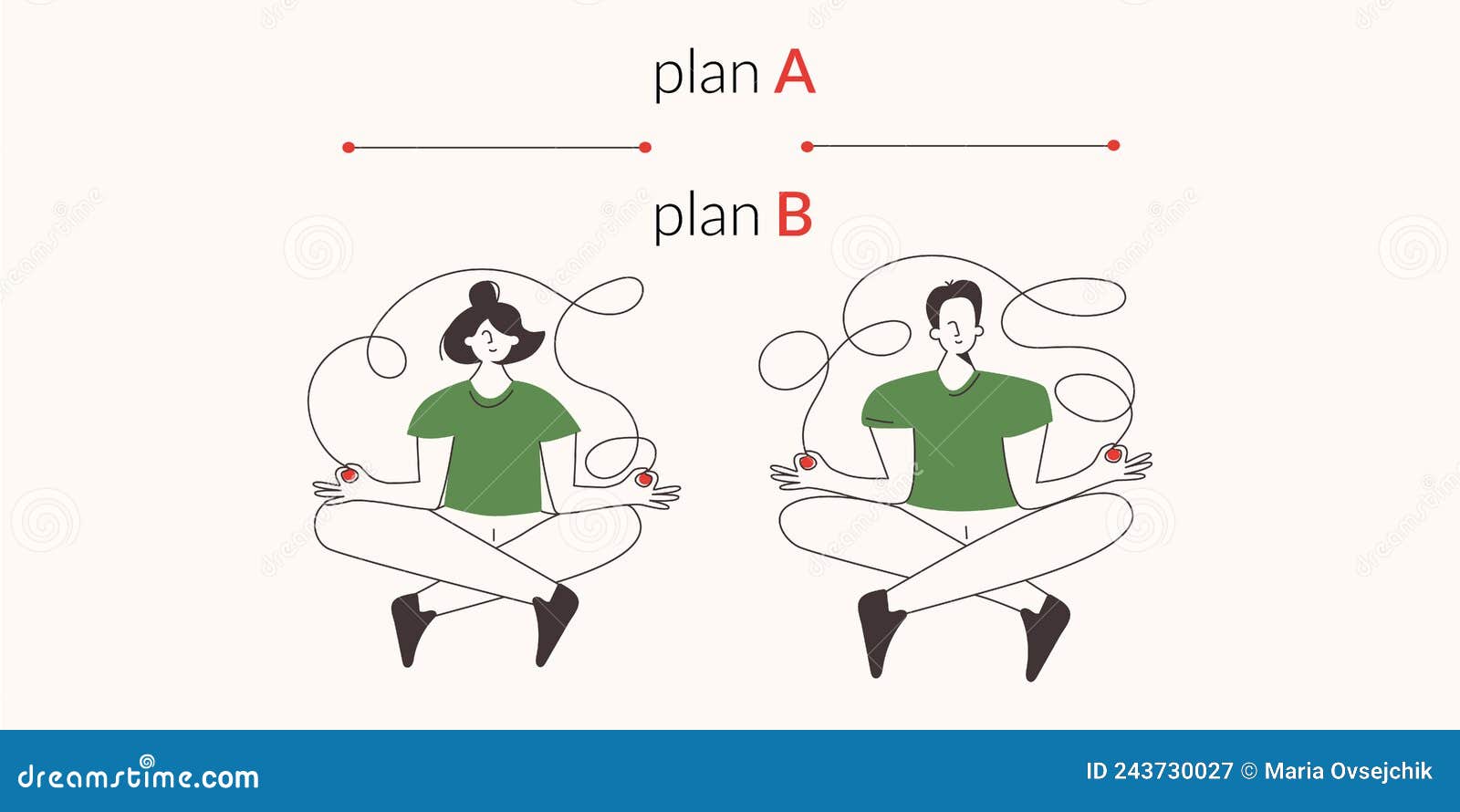 Plan B Alternative Difficult Path Concept Vector Illustration. People S ...