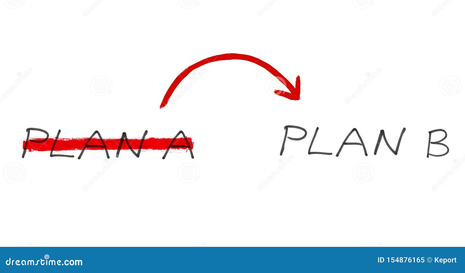 Plan B is Alternative To Plan a - Handwritten Text Stock Illustration ...