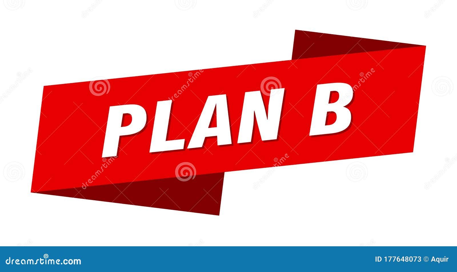 Plan B Banner Template. Plan B Ribbon Label Stock Vector - Illustration ...
