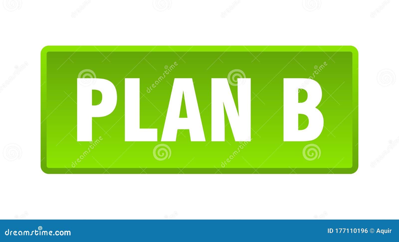 Plan B Button. Plan B Square Isolated Push Button Stock Vector ...
