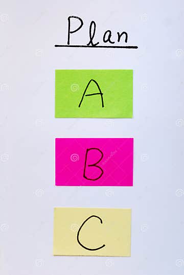 Plan a B C stock image. Image of planning, priority, template - 13380563