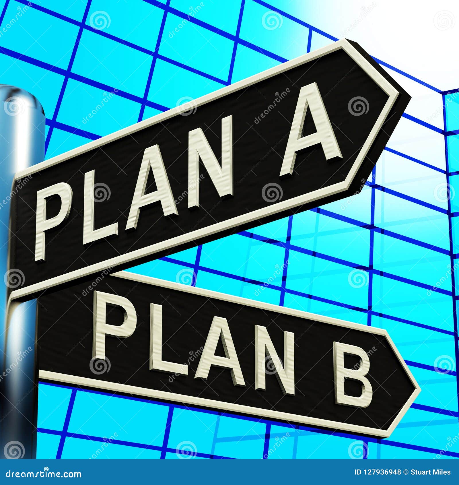 Plan a or B Choice Showing Strategy Change 3d Illustration Stock ...