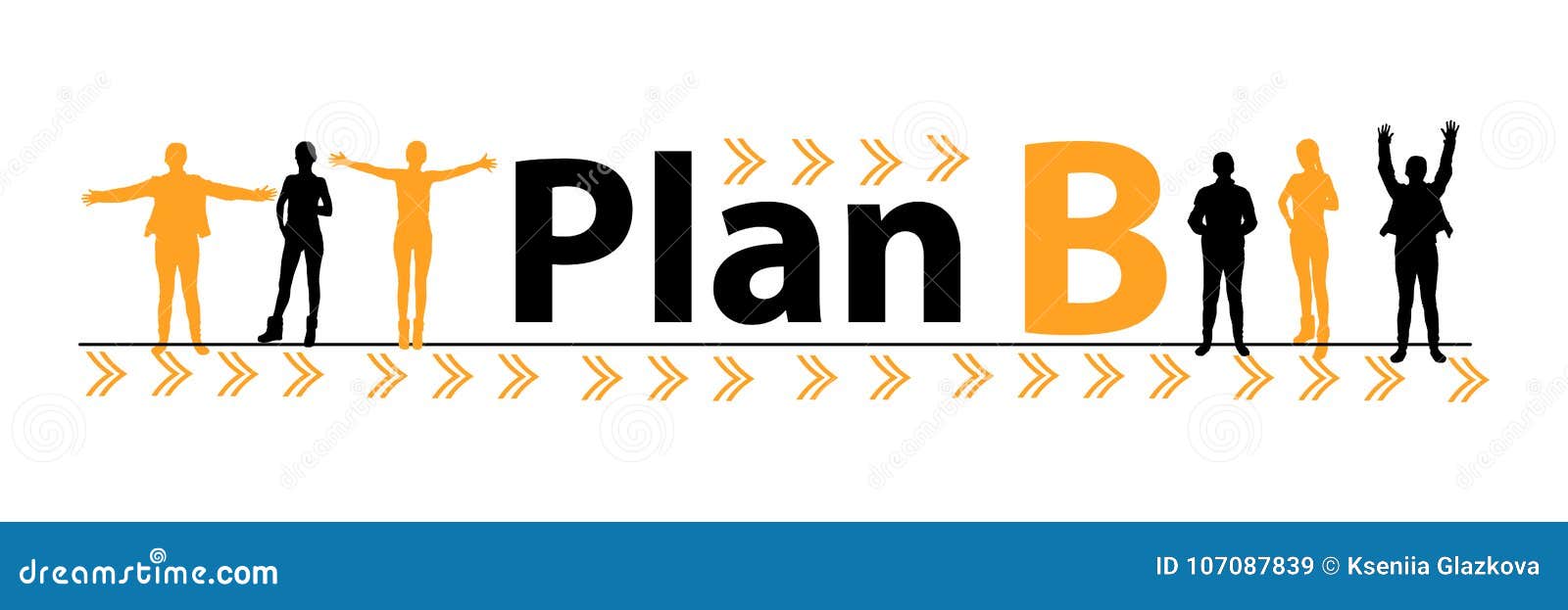 Plan B. Emergency Plan Concept Stock Illustration - Illustration of ...