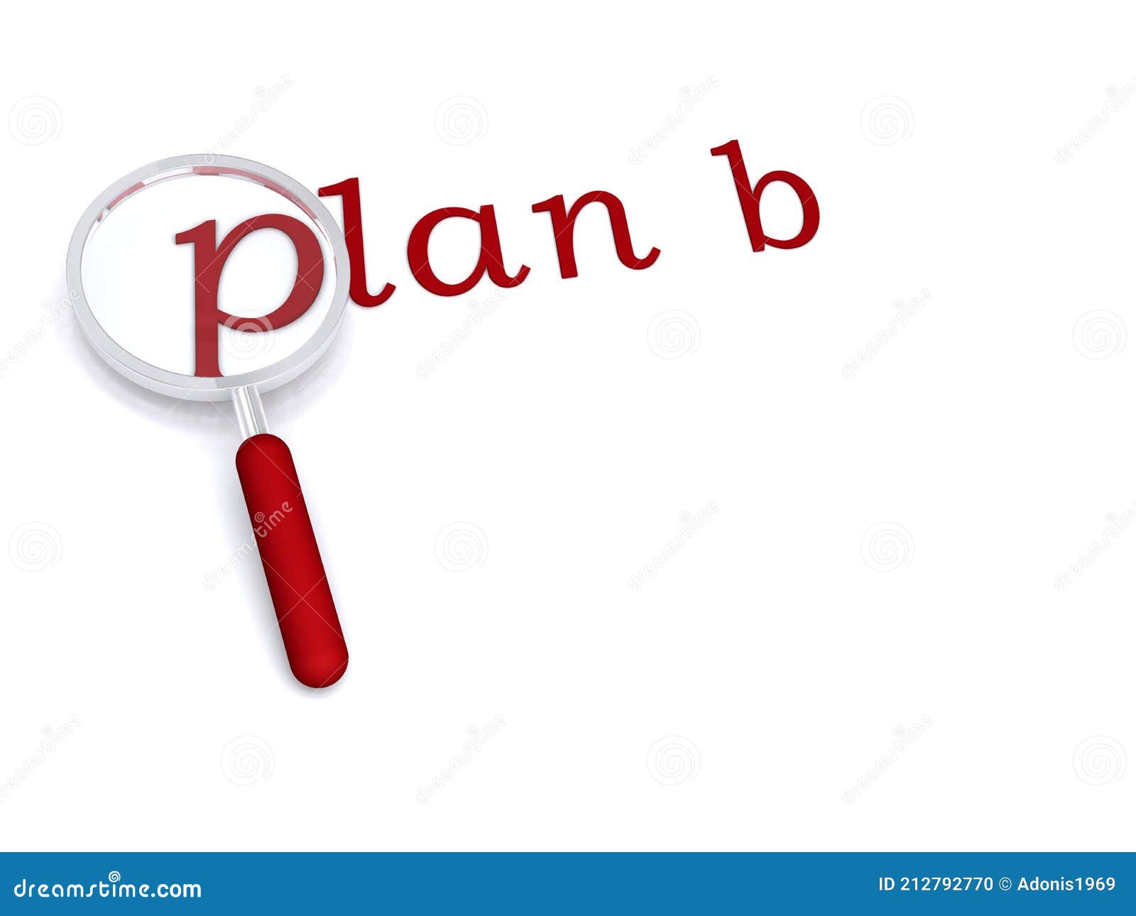 Plan B with Magnifying Glass Stock Photo - Image of glasses, project ...