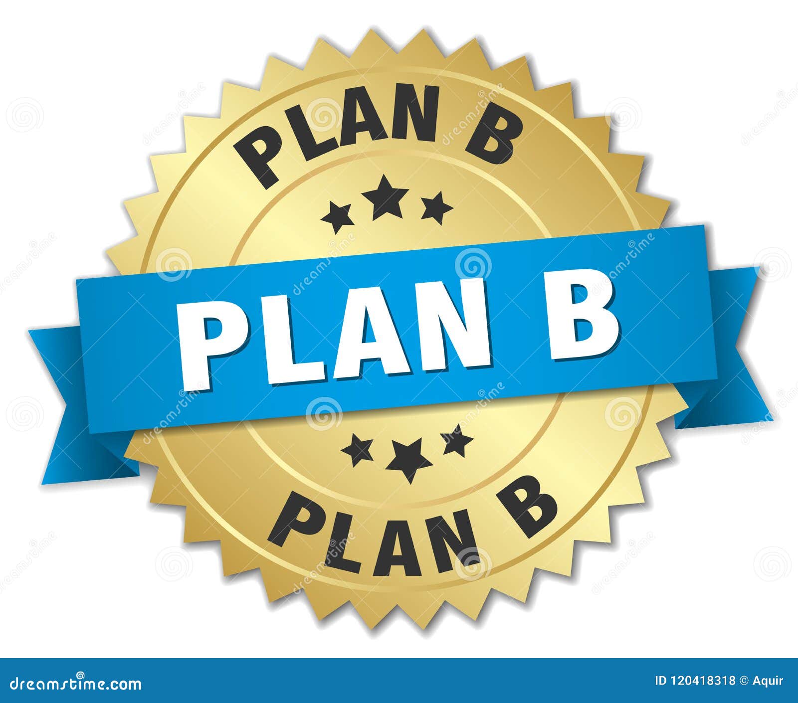 Plan b stock vector. Illustration of medal, plan, vintage - 120418318
