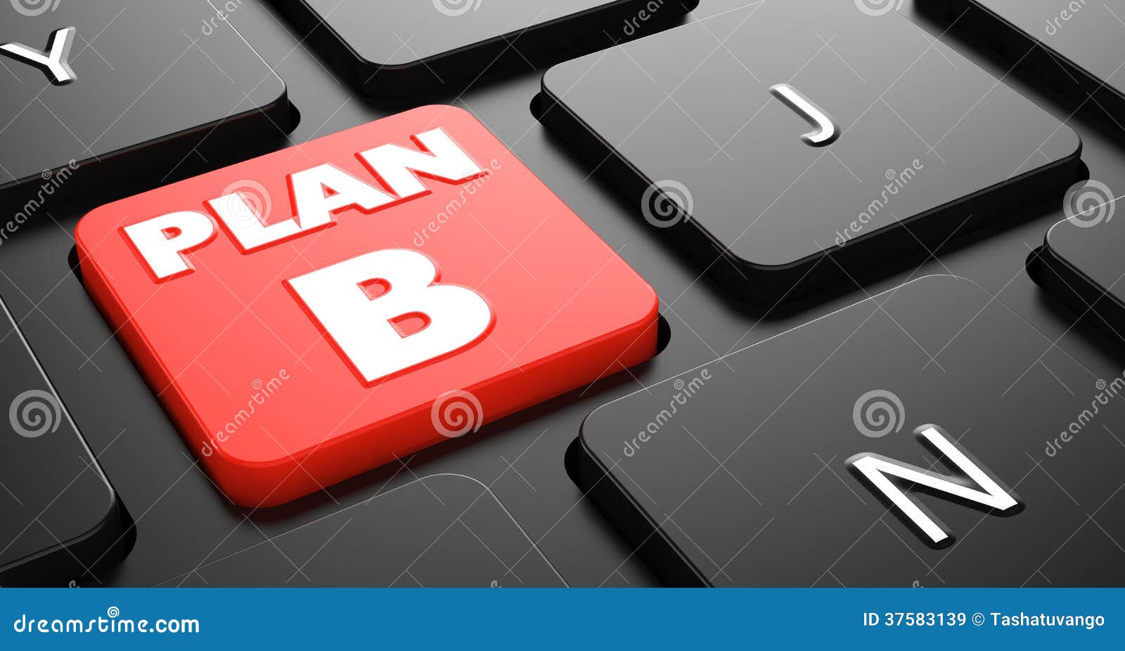Plan B on Red Keyboard Button. Stock Illustration - Illustration of ...