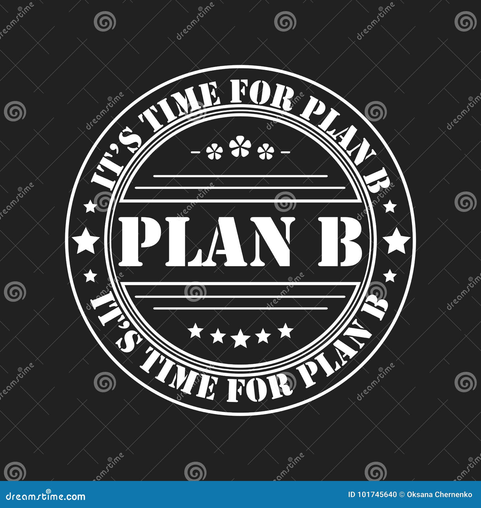 Plan b round white stamp stock vector. Illustration of sign - 101745640