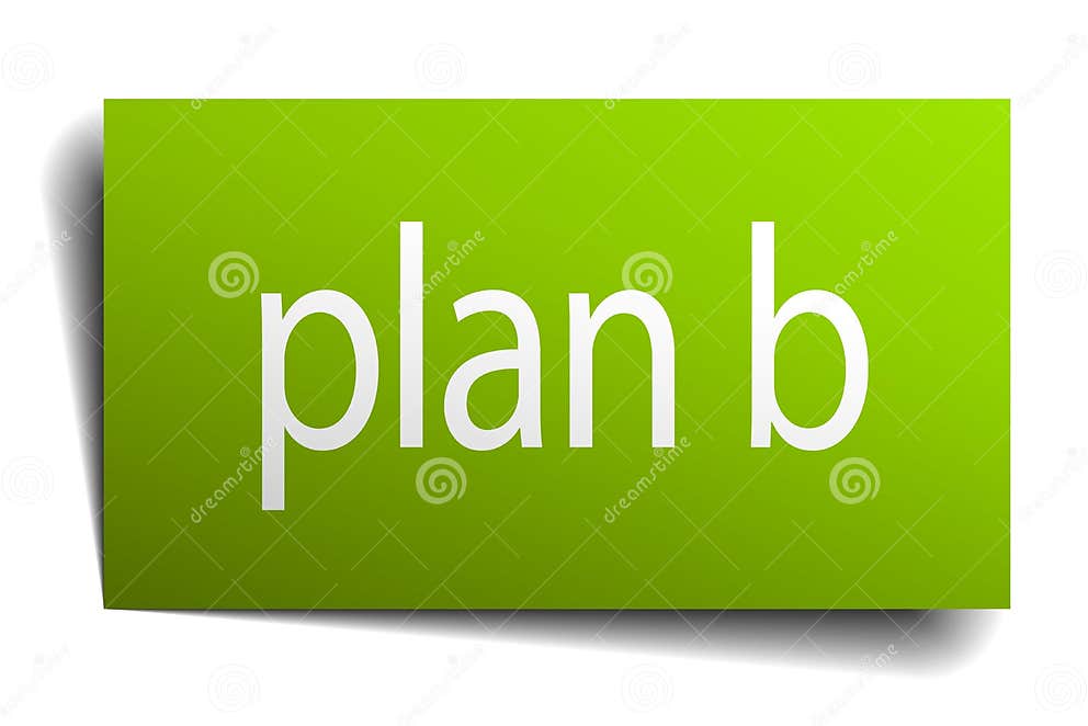 Plan b sign stock vector. Illustration of note, template - 122509405