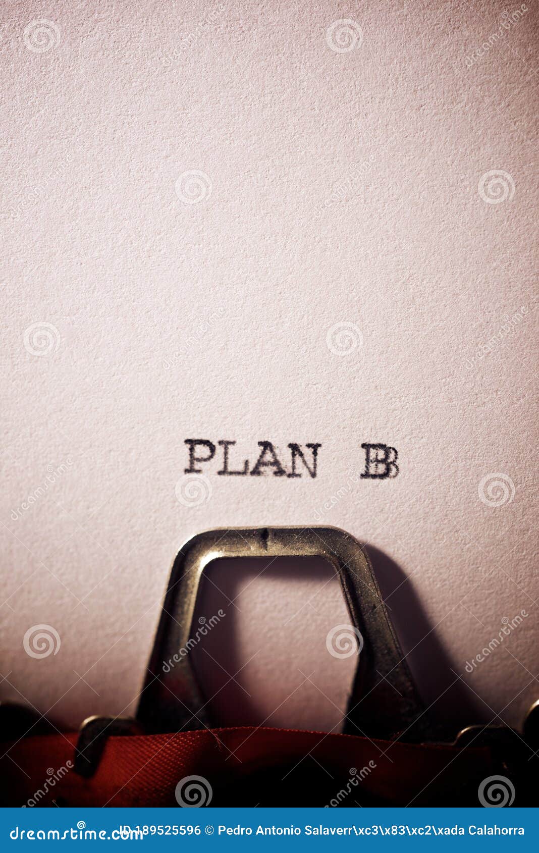 Plan B text stock photo. Image of fashioned, ideas, page - 189525596