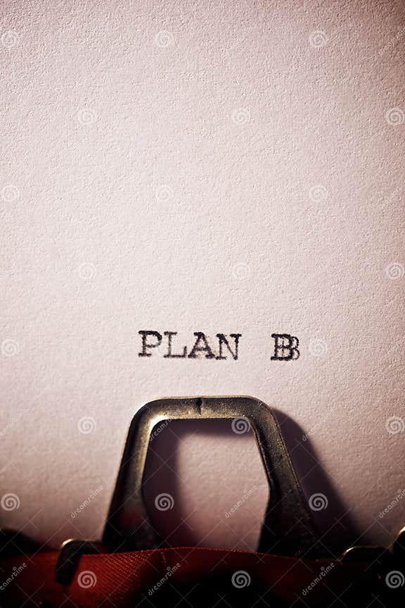 Plan B text stock photo. Image of fashioned, ideas, page - 189525596