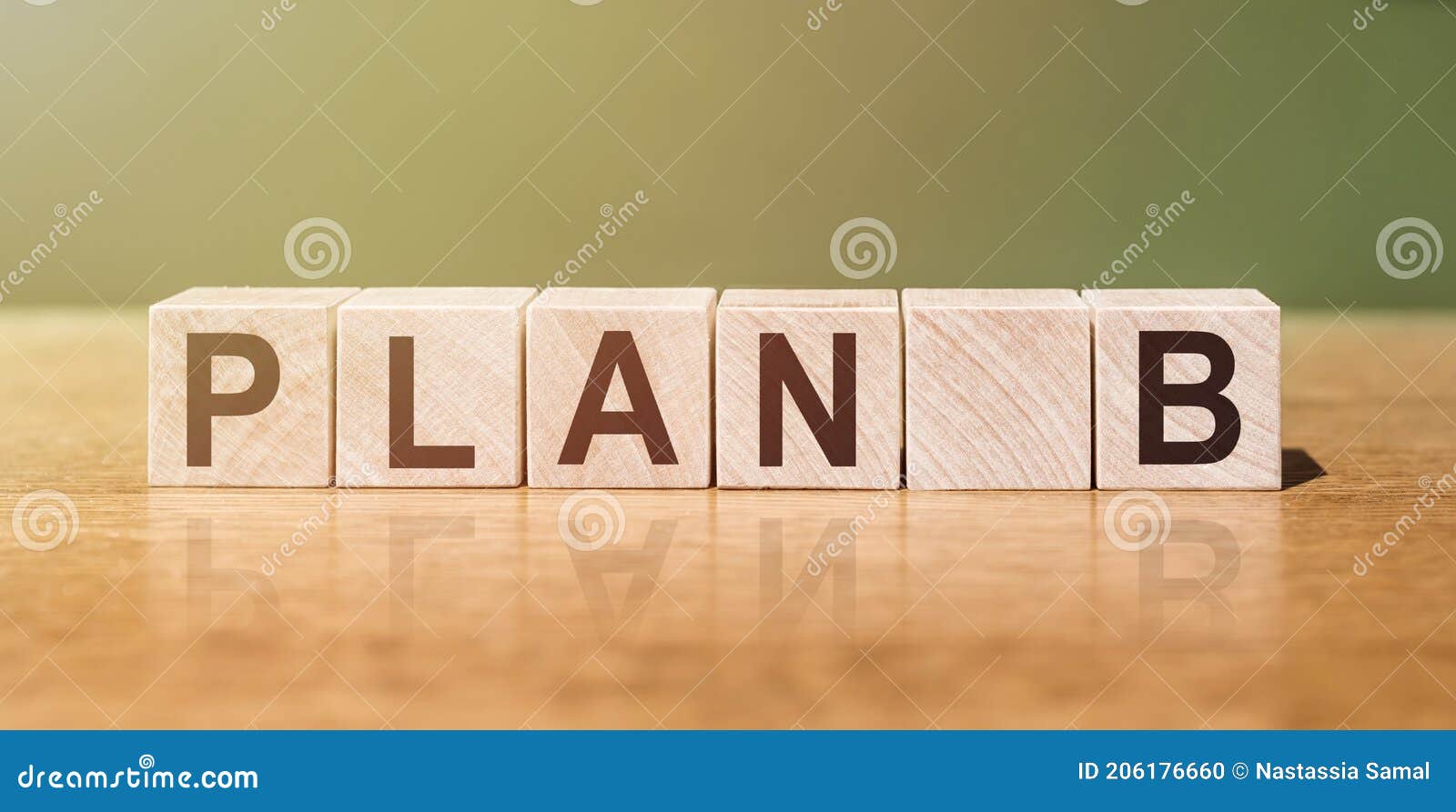 PLAN B Text Written on Wooden Cubes on Wooden Table. Ontingency Plan ...