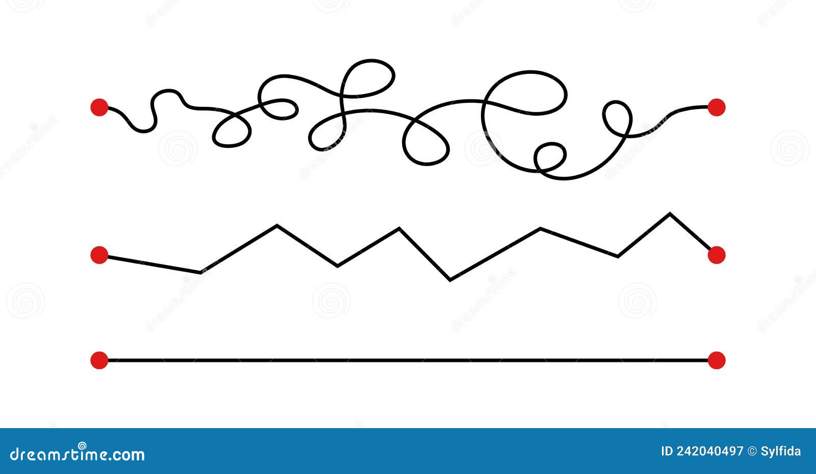 Plan B Vector Concept, Path From Point A To B On Map, Straight And ...