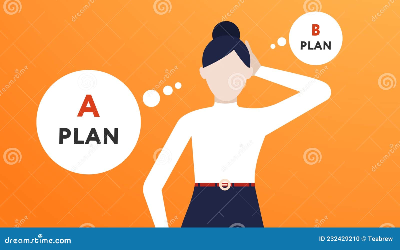 Plan B. Vector Illustration in Flat Design. Stock Vector - Illustration ...