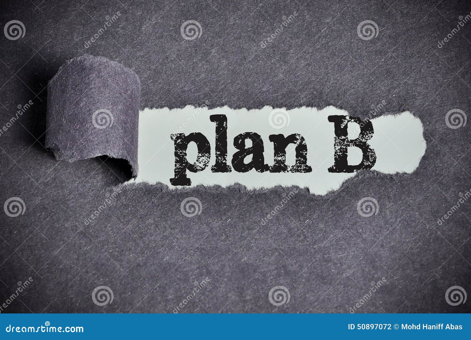 Plan B Word Under Torn Black Sugar Paper Stock Photo - Image of concept ...