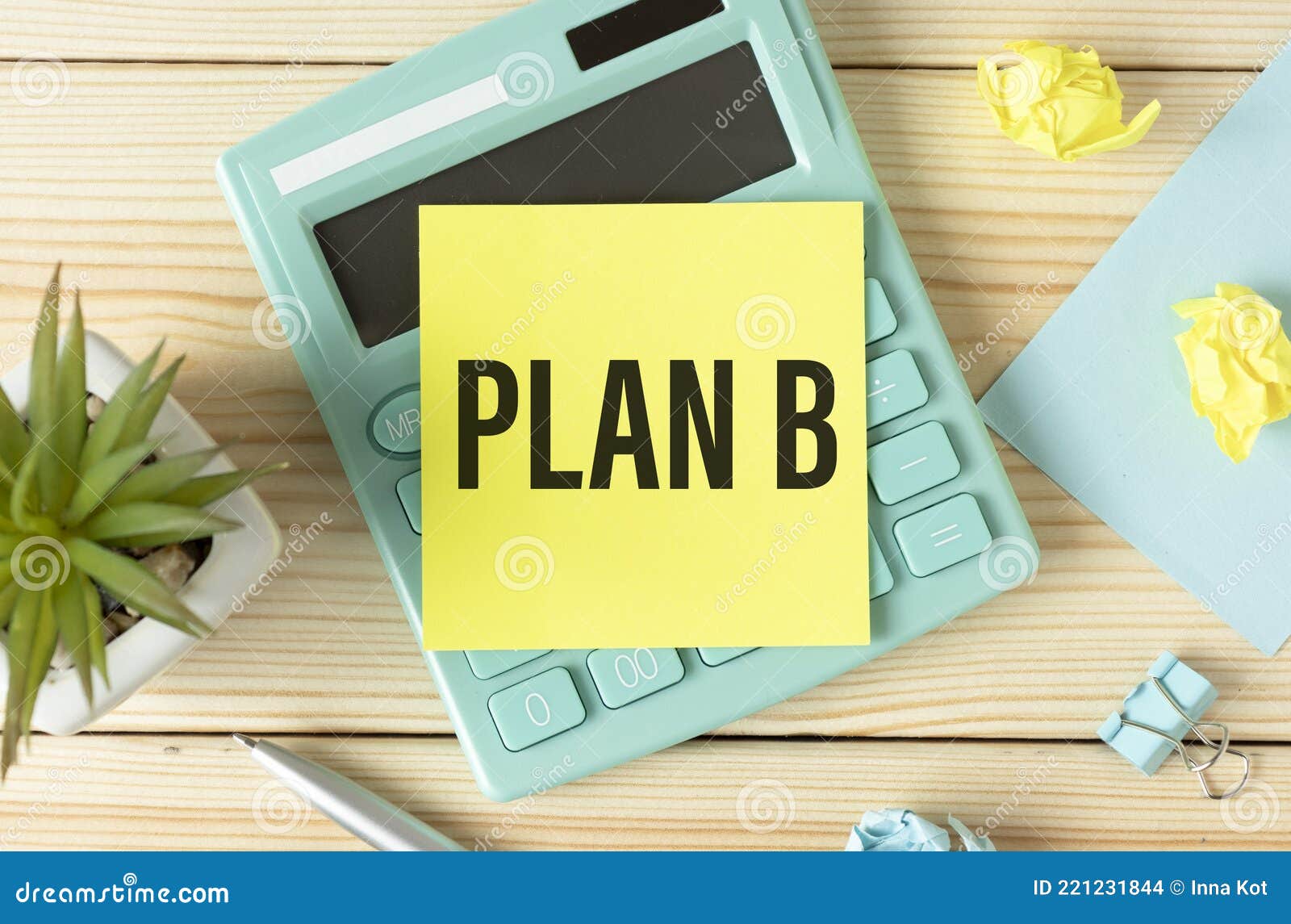 Plan B Word on a Yellow Paper on Stock Photo - Image of management ...
