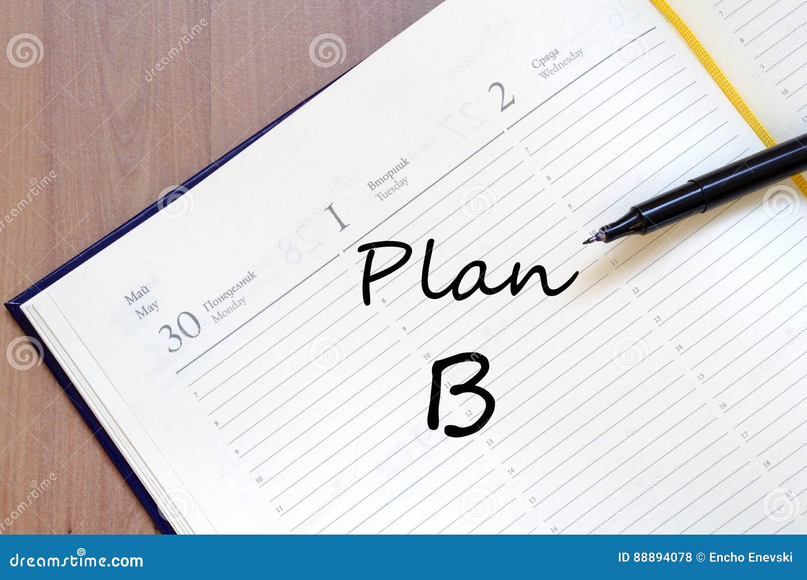 Plan b write on notebook stock photo. Image of adaptive - 88894078