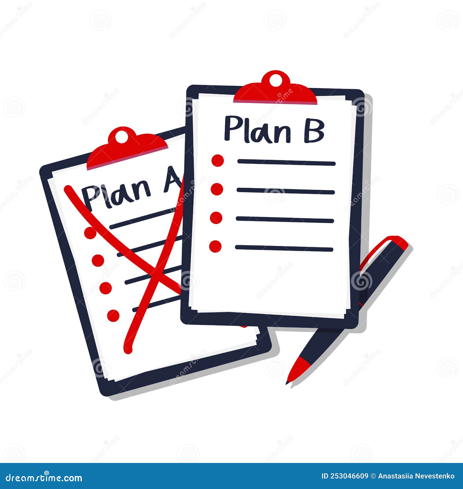 Plan B Written in a Clipboard Isolated on a Table. Plan a Failed Stock ...