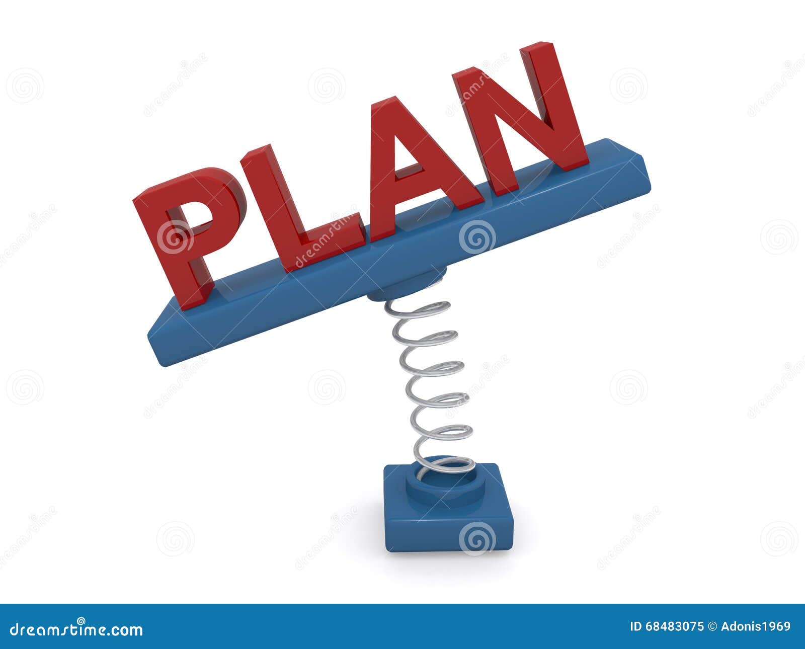 Plan balancing on a spring stock illustration. Illustration of design ...