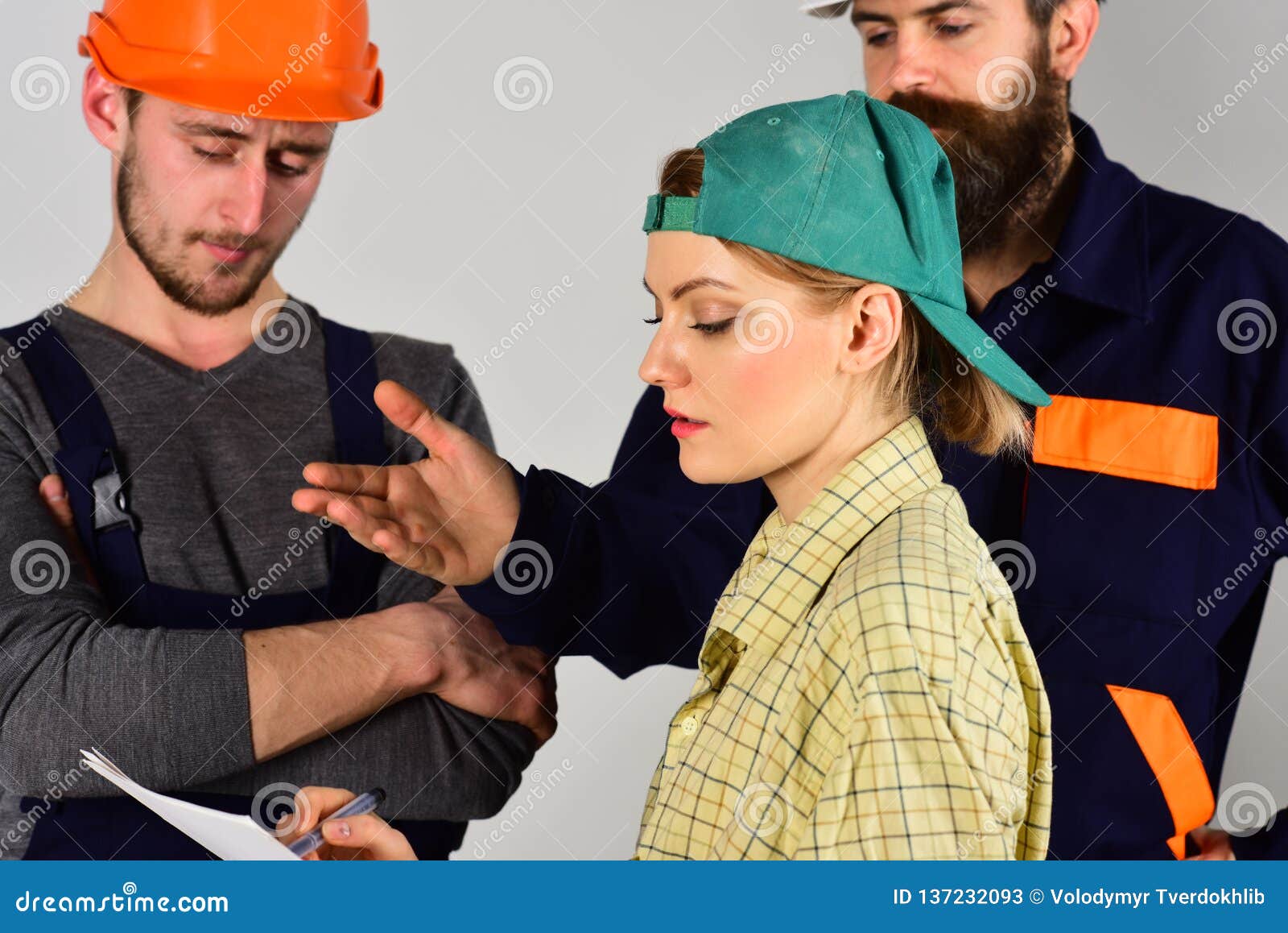 Plan Better, Build Better. Professional People Working on Construction ...