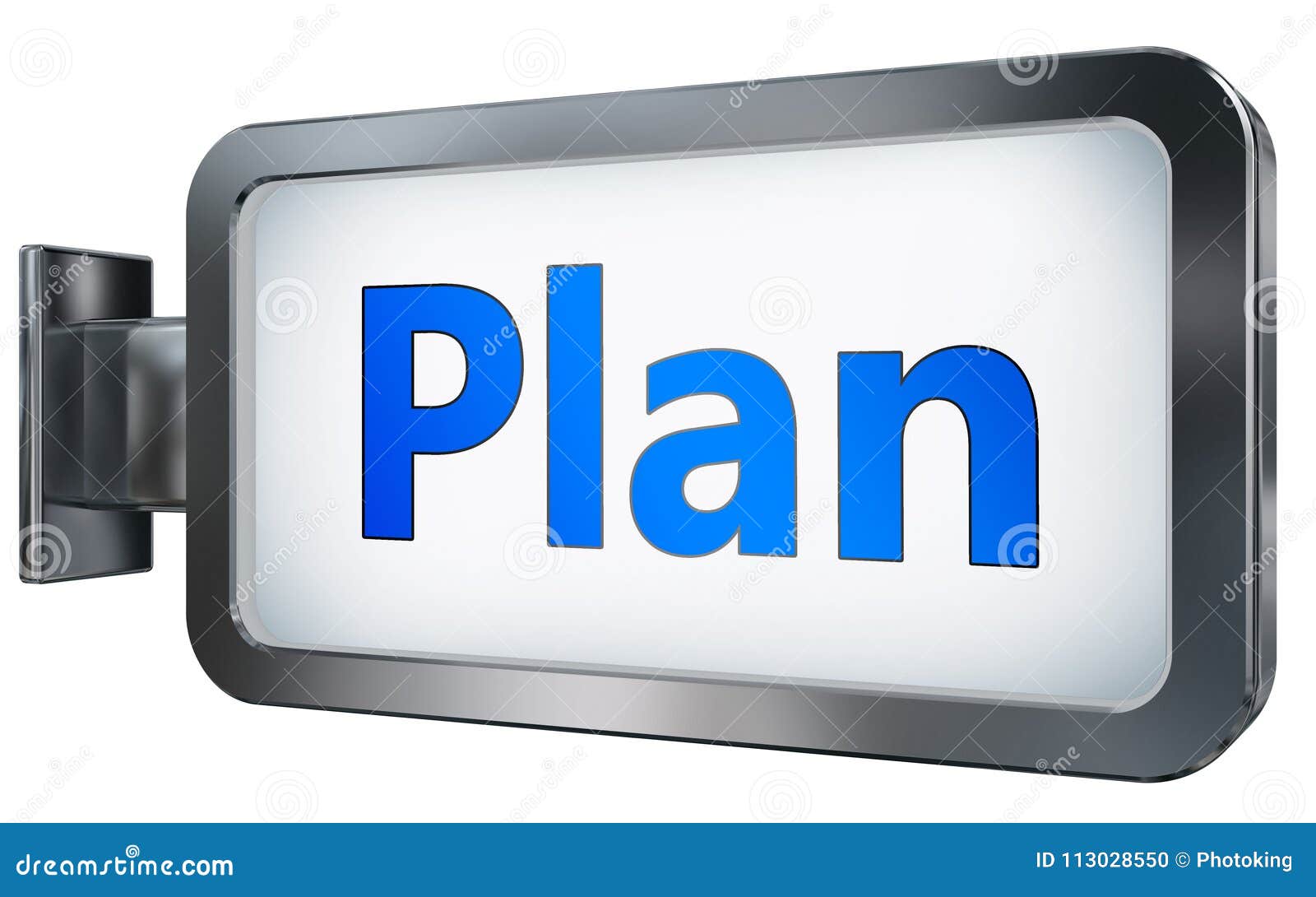 Plan on Billboard Background Stock Illustration - Illustration of ...