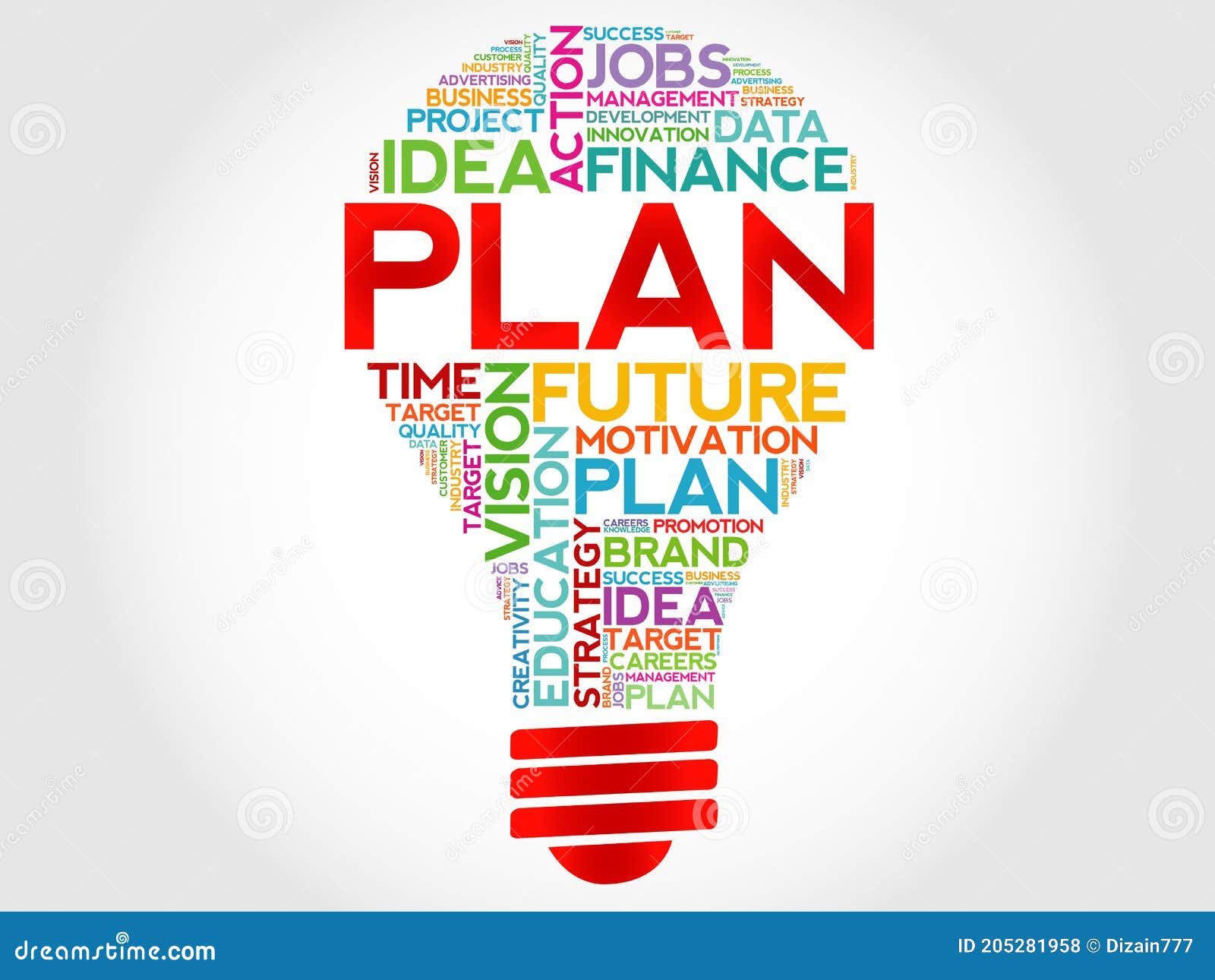 Plan bulb stock illustration. Illustration of brainstorming - 205281958