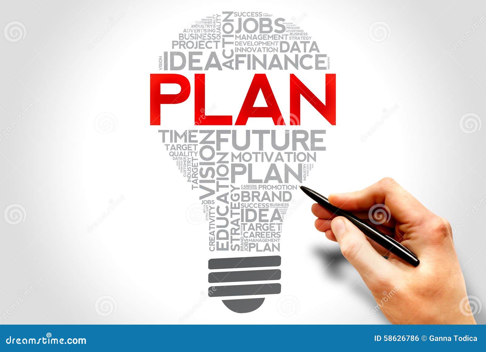 Plan bulb stock photo. Image of plan, creativity, finance - 58626786