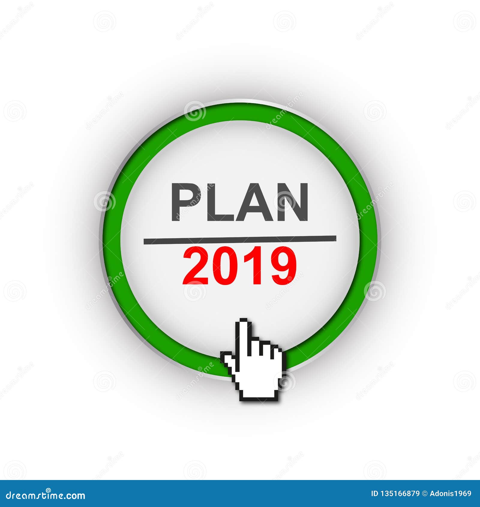 2019 plan button stock illustration. Illustration of goal - 135166879