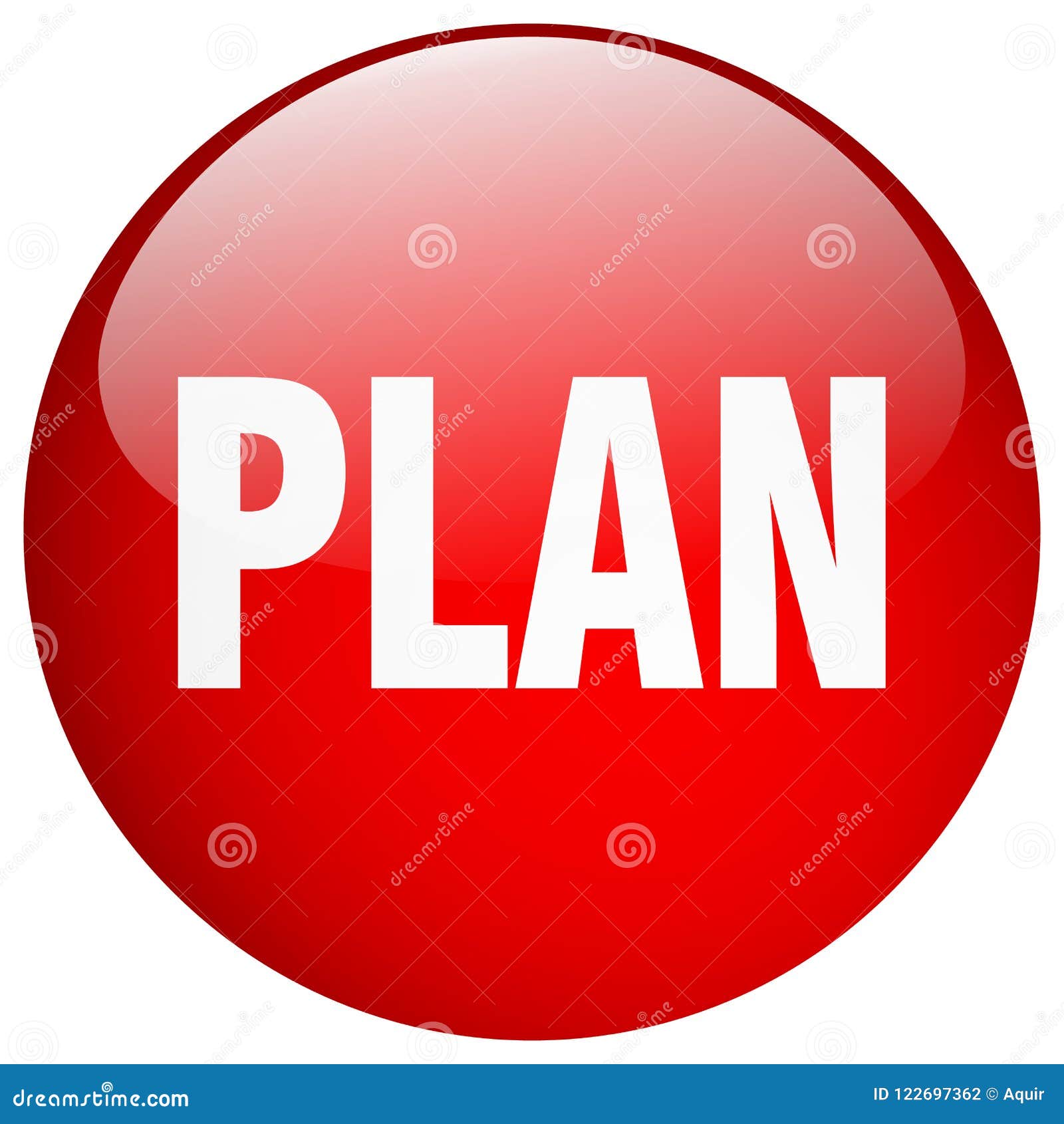 Plan button stock vector. Illustration of seal, push - 122697362