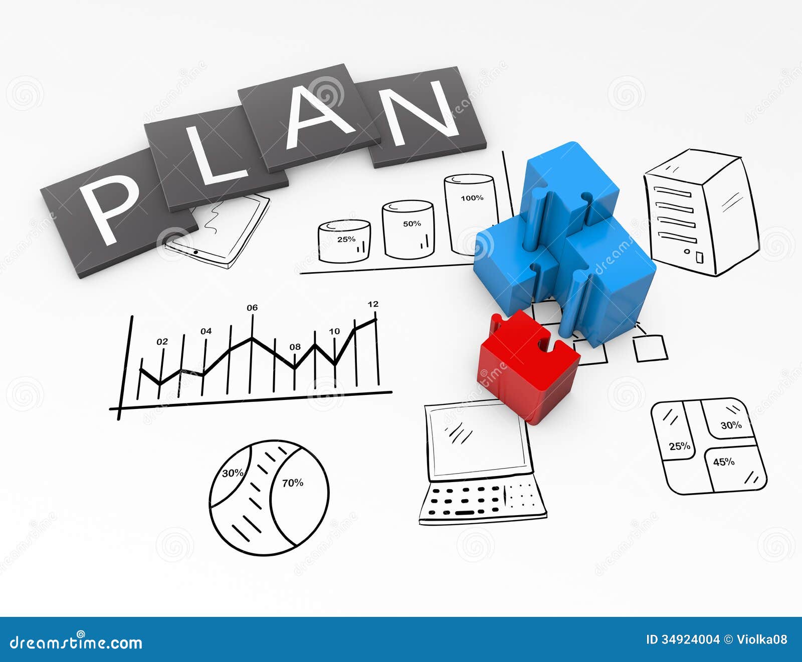 Plan chart stock illustration. Illustration of order - 34924004