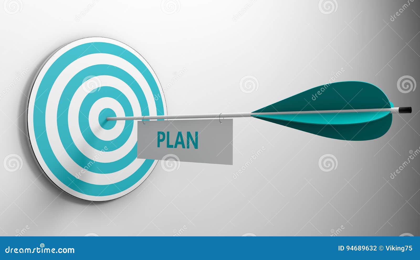 Plan Concept Arrow Hit Center of Target 3 Stock Illustration ...