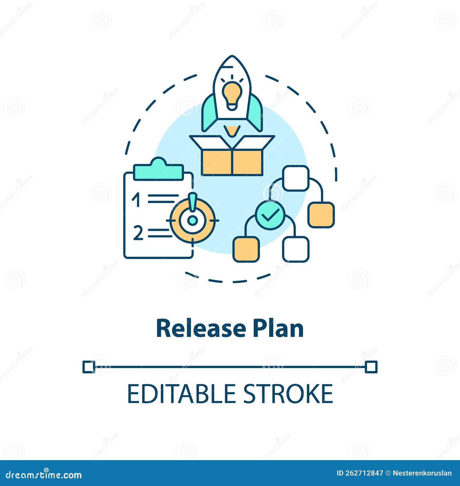 Plan concept icon stock vector. Illustration of milestone - 262712847