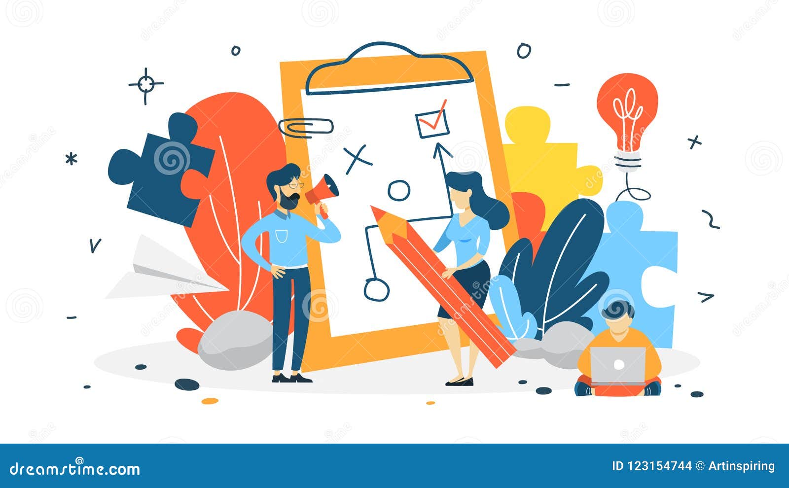 Plan concept illustration stock vector. Illustration of multicolor ...