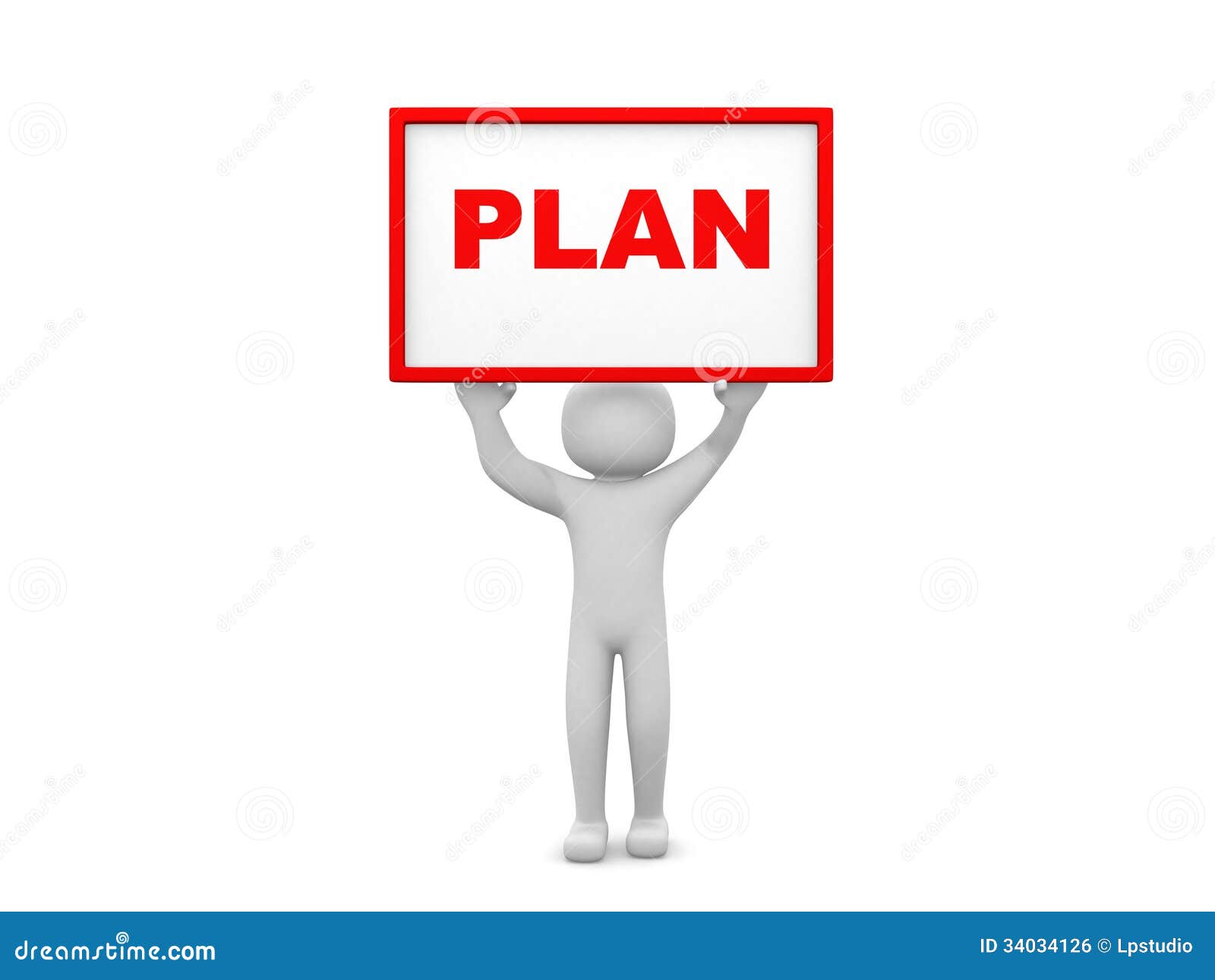 Plan Concept.Isolated on White Background Stock Illustration ...