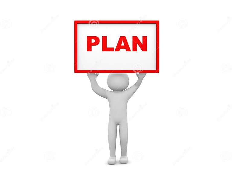 Plan Concept.Isolated on White Background Stock Illustration ...