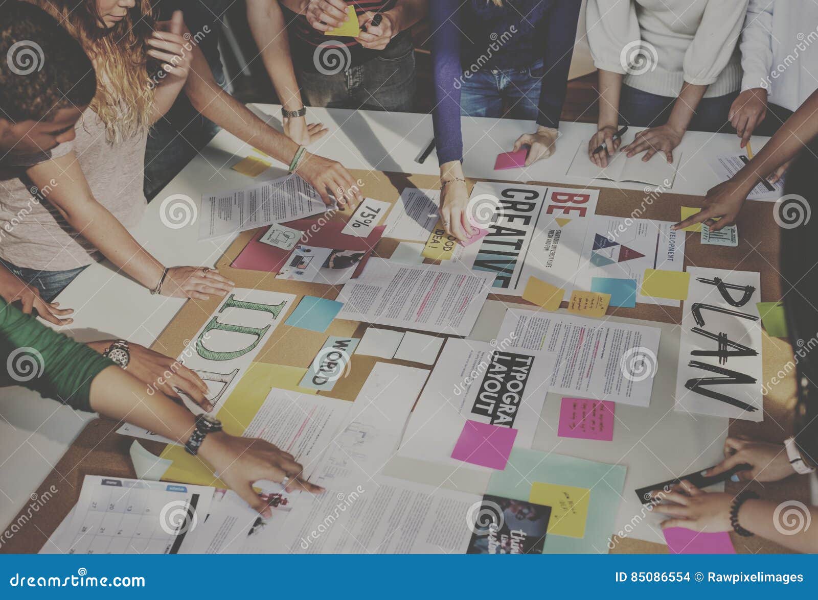 Plan Creative Class Library Student Teacher Ideas Concept Stock Photo ...