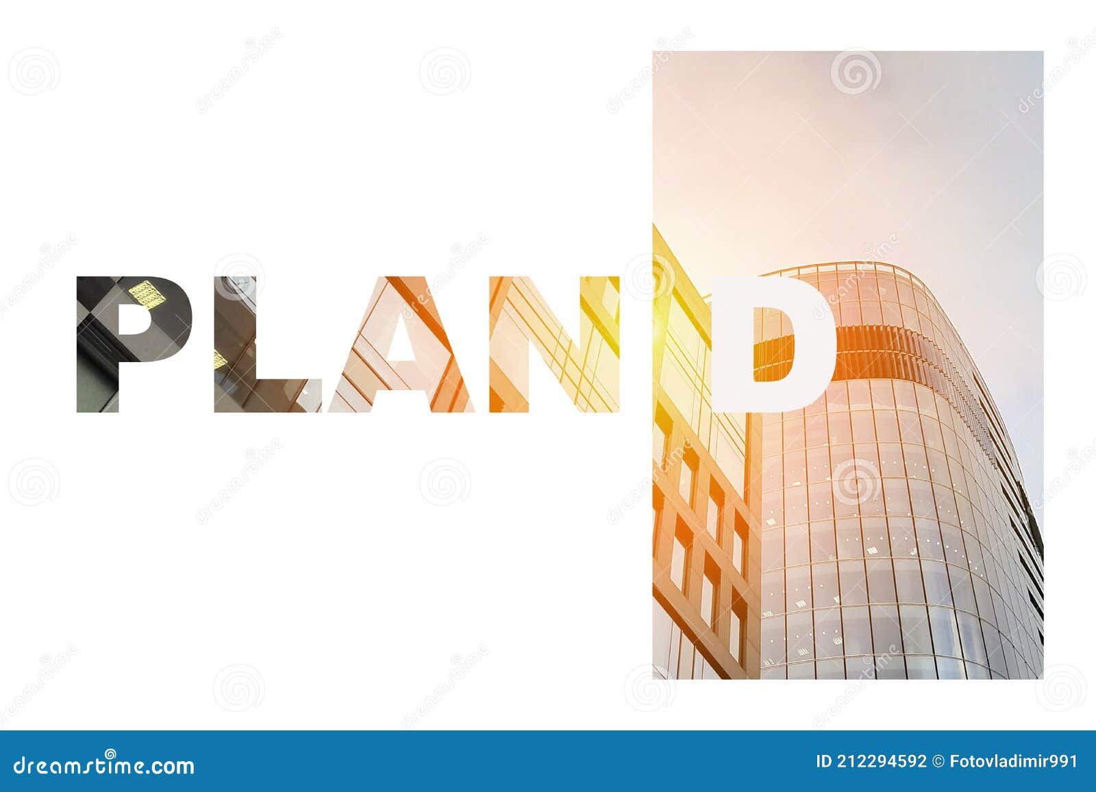 Plan D - Against the Backdrop of a Glowing Building Stock Photo - Image ...