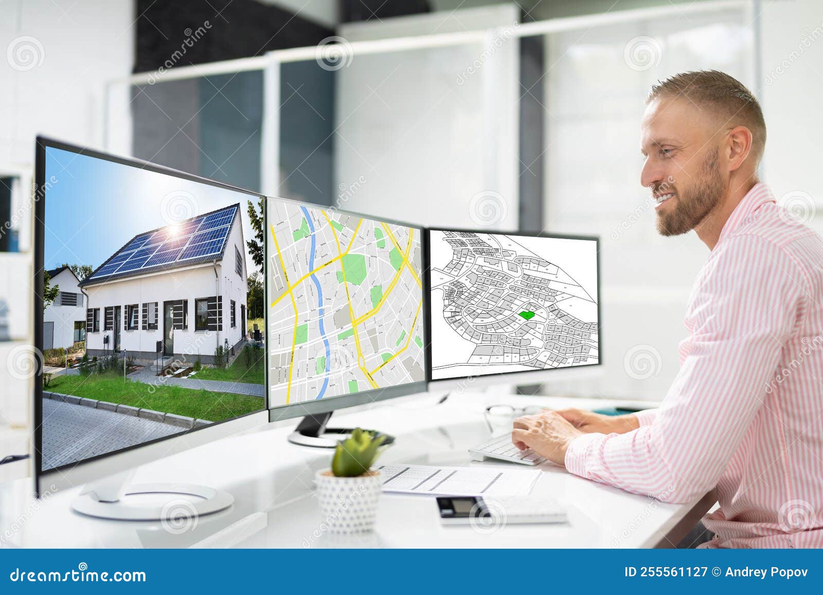 Plan de mapa de catastro imagen de archivo. Imagen de edificio - 255561127