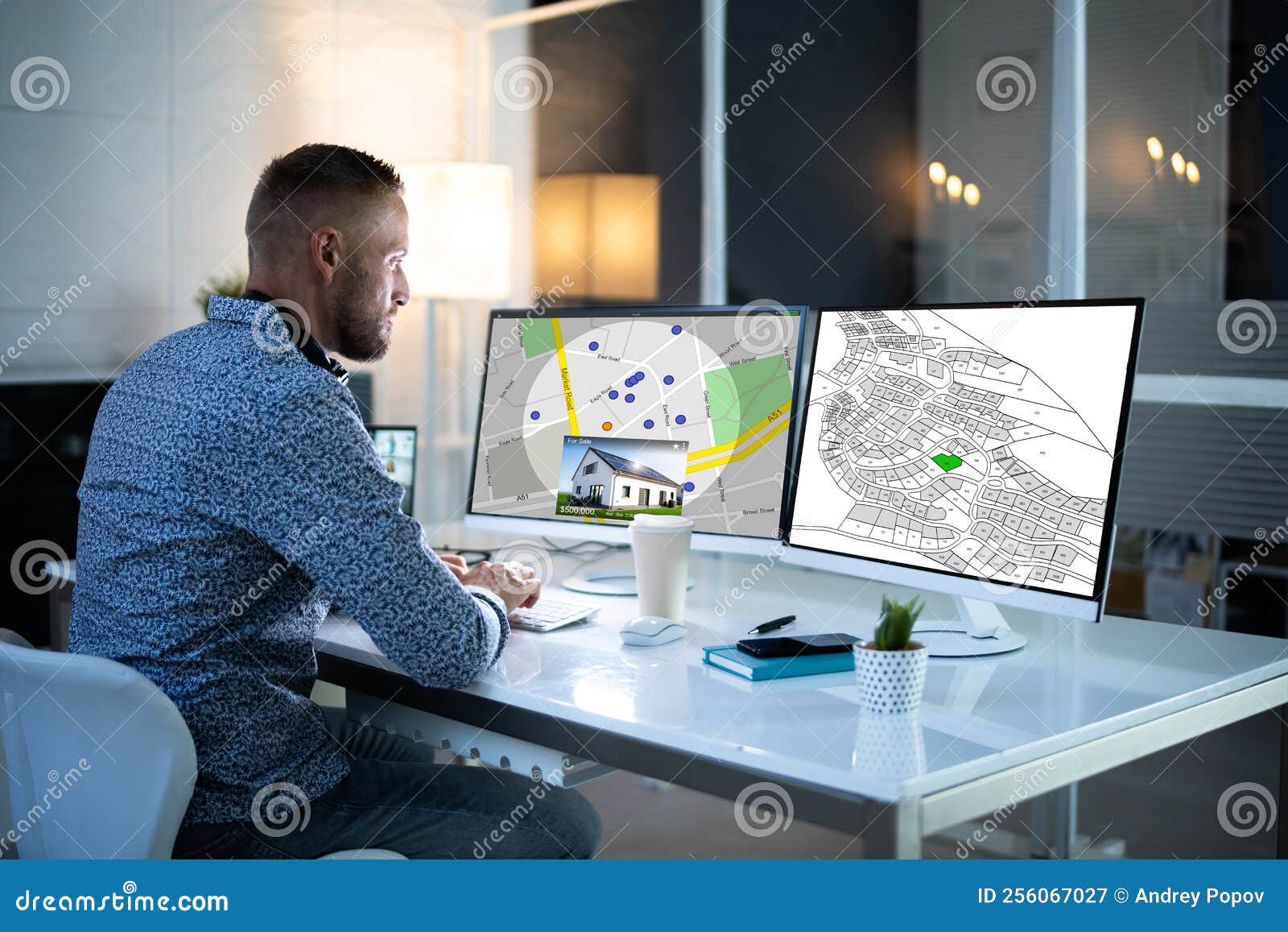 Plan de mapa de catastro imagen de archivo. Imagen de empleado - 256067027