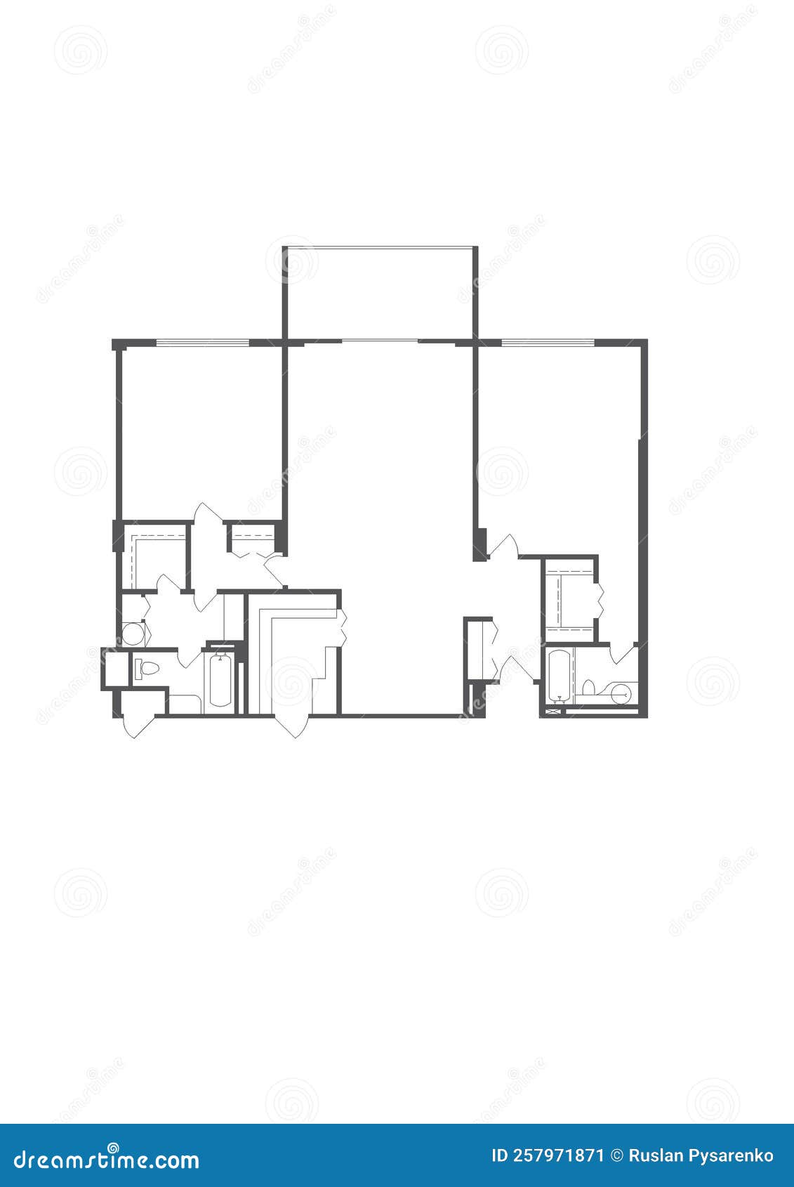 Plan De Piso De Iconos. Plan De Piso De Ejemplo. Icono De Plan De Casa ...