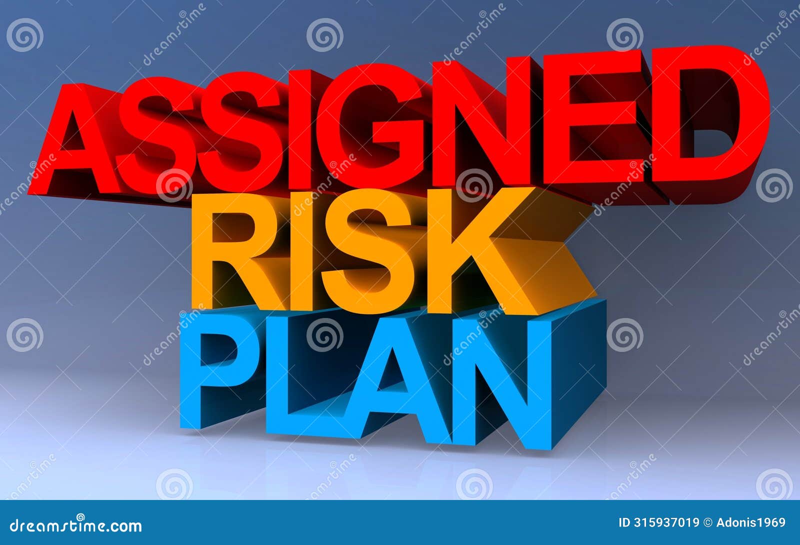 Plan De Riesgo Asignado En Azul Stock de ilustración - Ilustración de ...