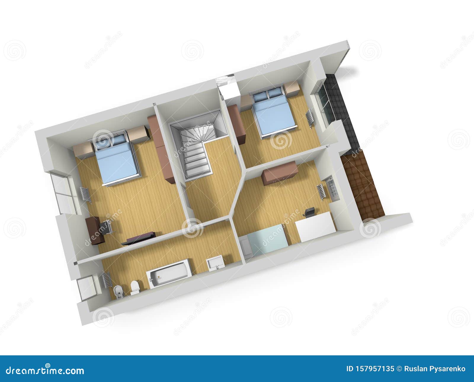 Plan De Sol 3d. Plan De Plancher D'illustration 3D Illustration Stock ...