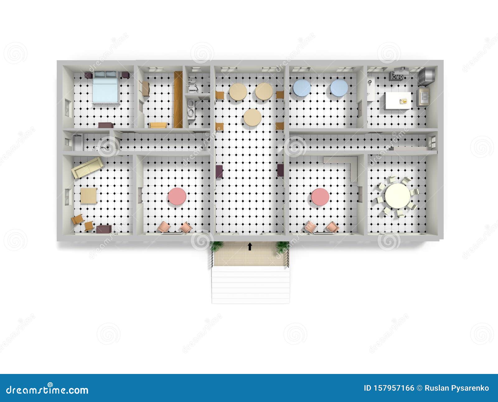 Plan De Sol 3d. Plan De Plancher D'illustration 3D Illustration Stock ...