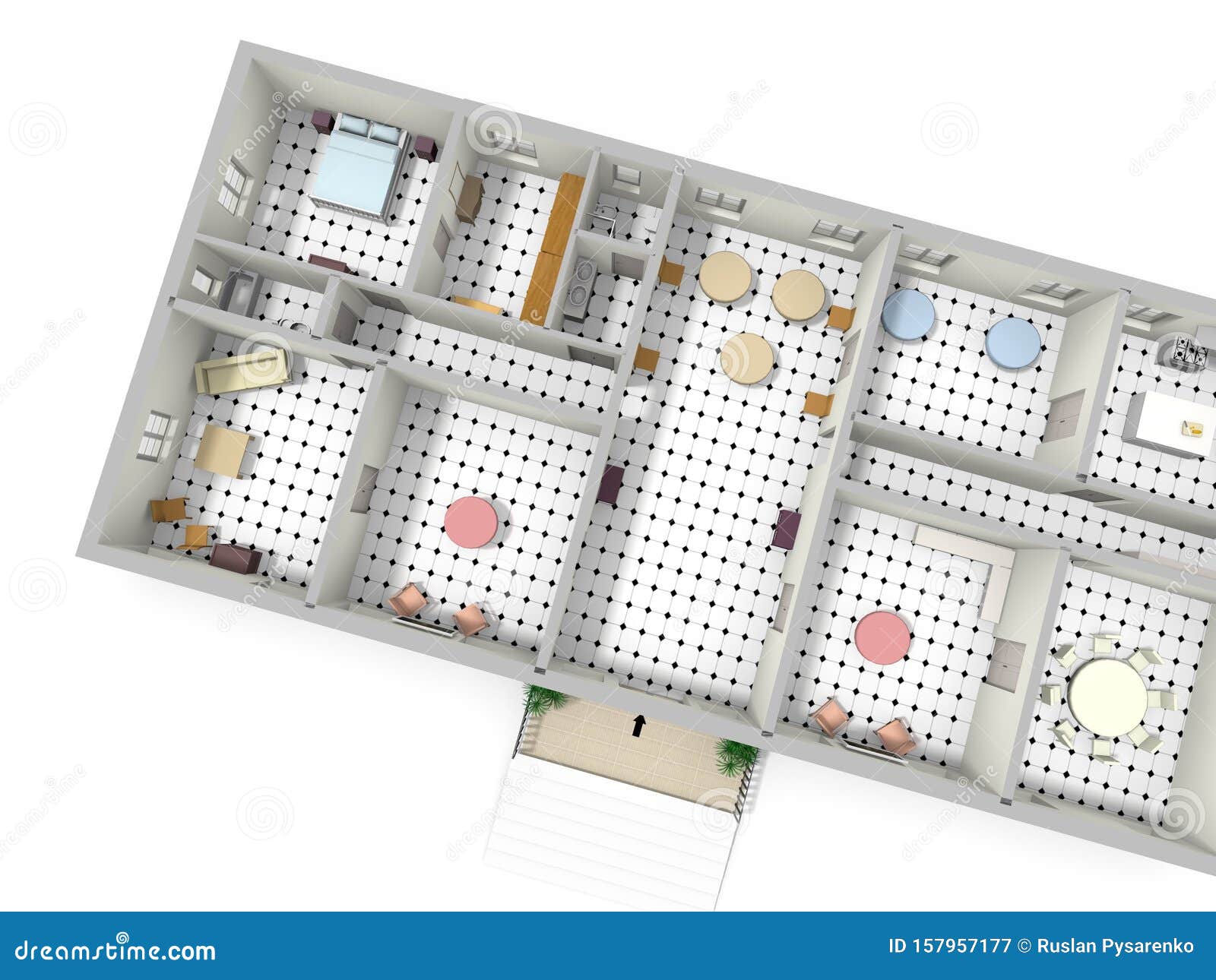 Plan De Sol 3d. Plan De Plancher D'illustration 3D Illustration Stock ...