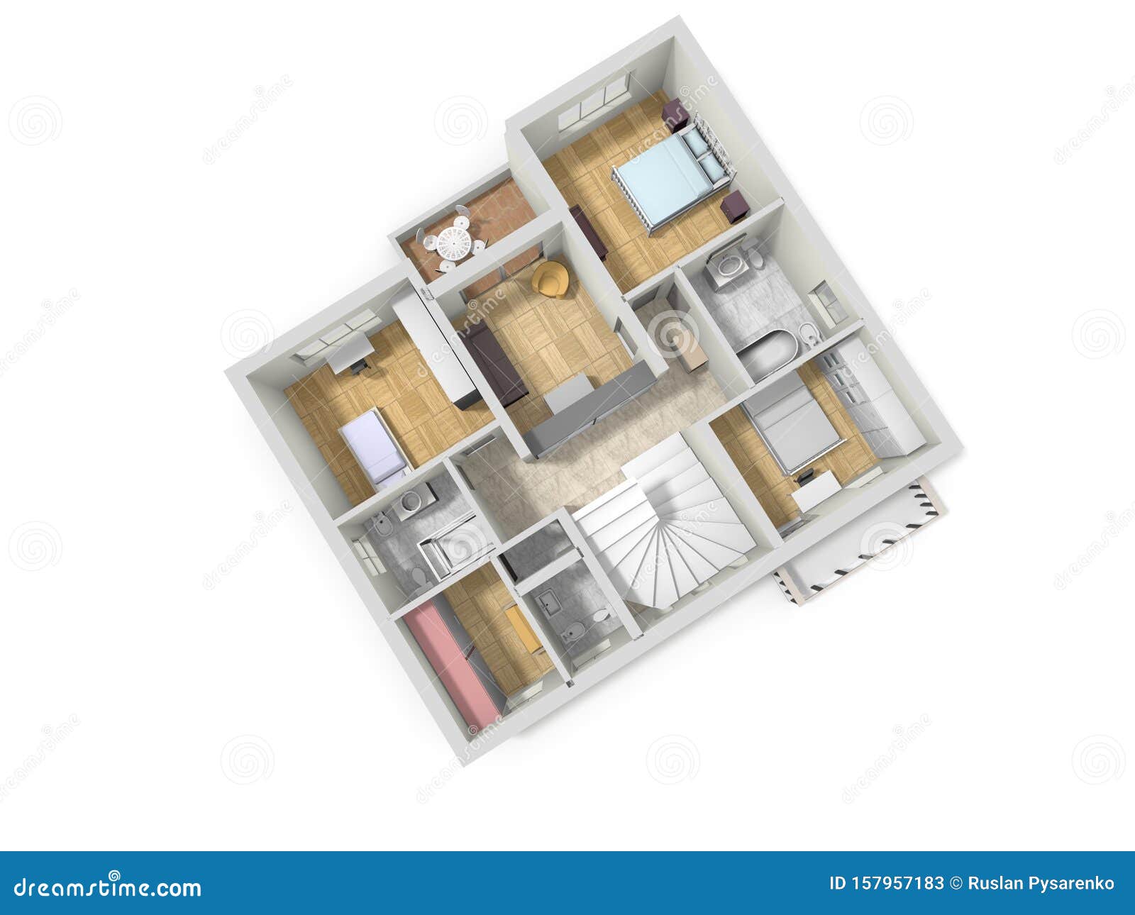 Plan De Sol 3d. Plan De Plancher D'illustration 3D Illustration Stock ...