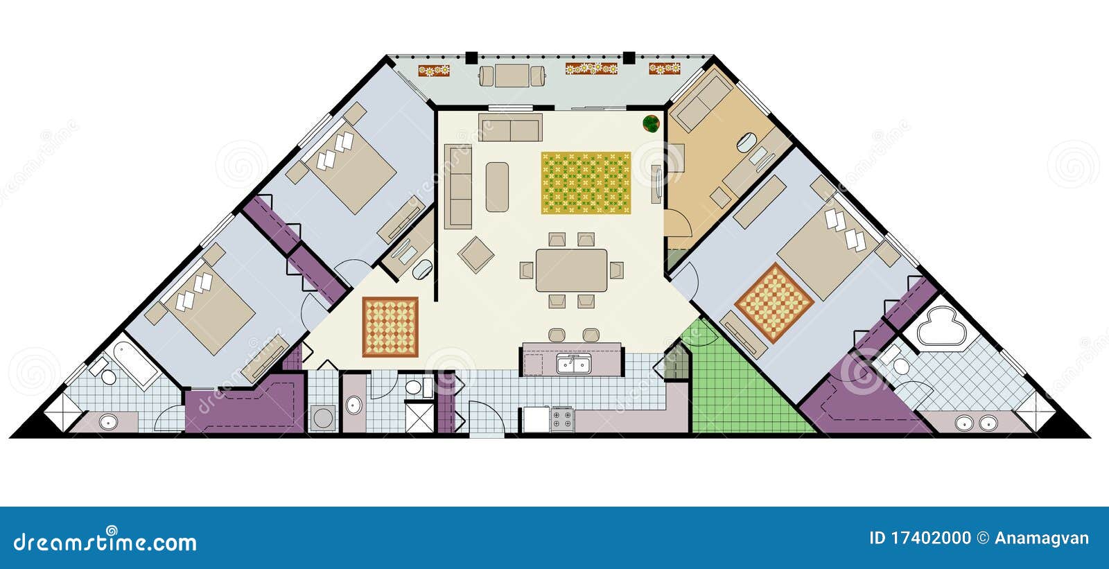 Plan de suelo ilustración del vector. Ilustración de plan - 17402000