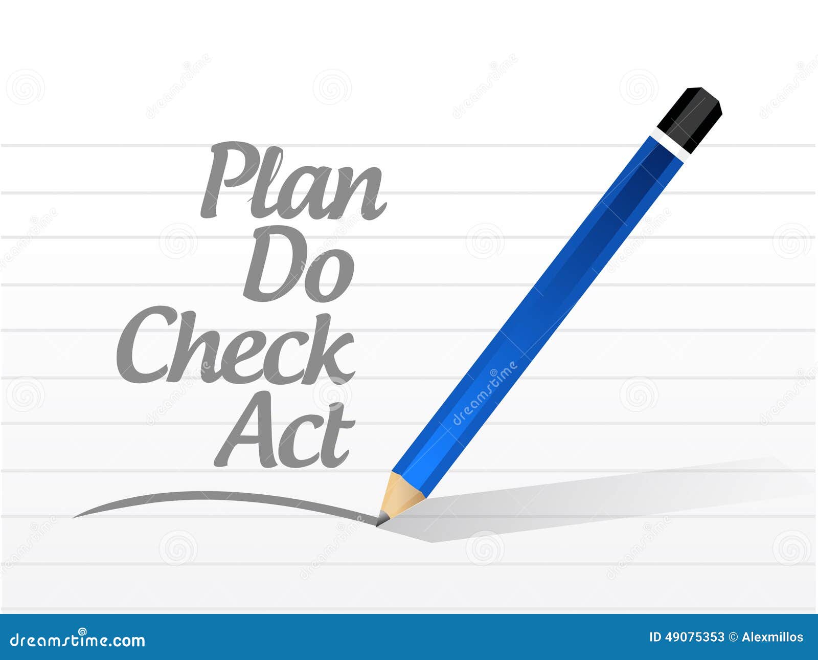 Plan Do Check Act Message Sign Illustration | CartoonDealer.com #49075353