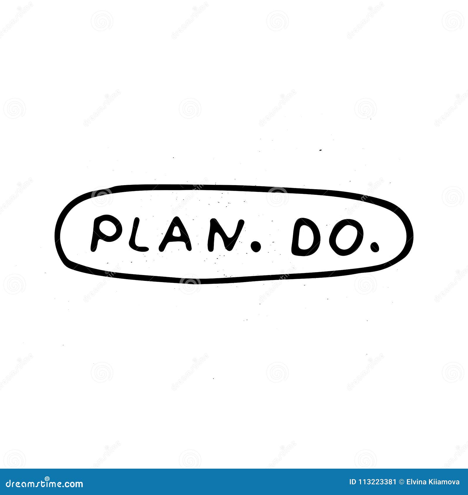Plan. Do. Illustration with Simple Lettering Stock Illustration ...