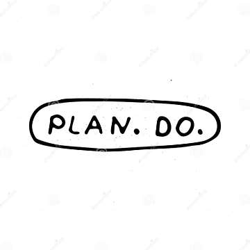 Plan. Do. Illustration with Simple Lettering Stock Illustration ...